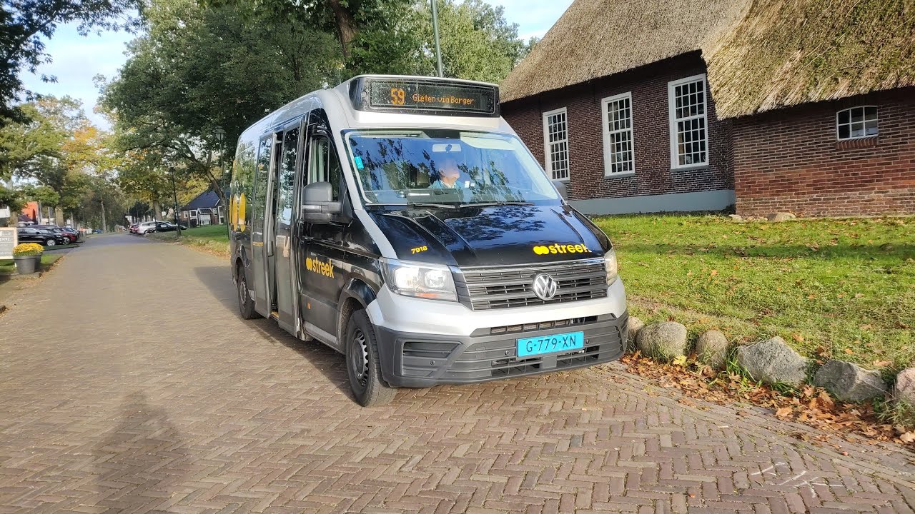 Qbuzz Streekbus 7918 als Lijn 59 naar Exloo Hoofdstraat - YouTube
