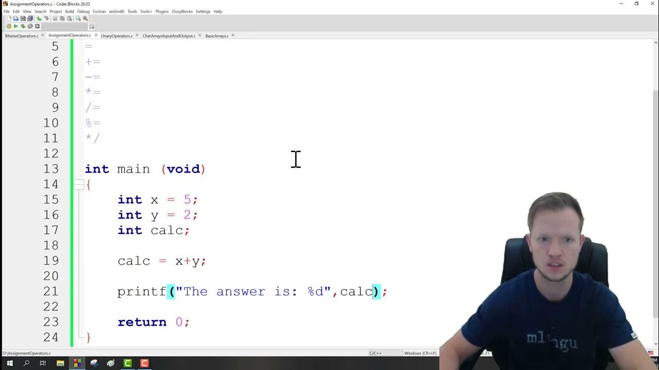 10.a C Programming - AssignmentOperators - YouTube