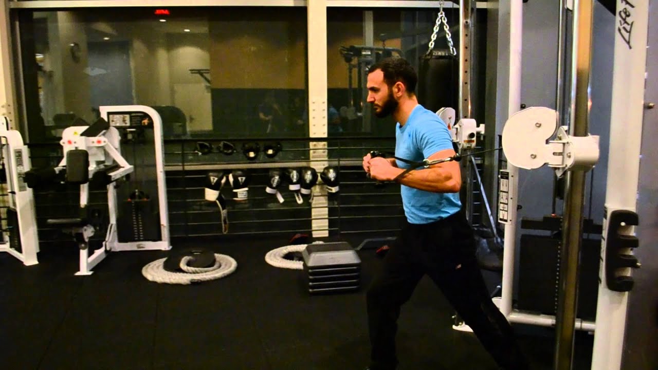 Standing Cable Press - YouTube