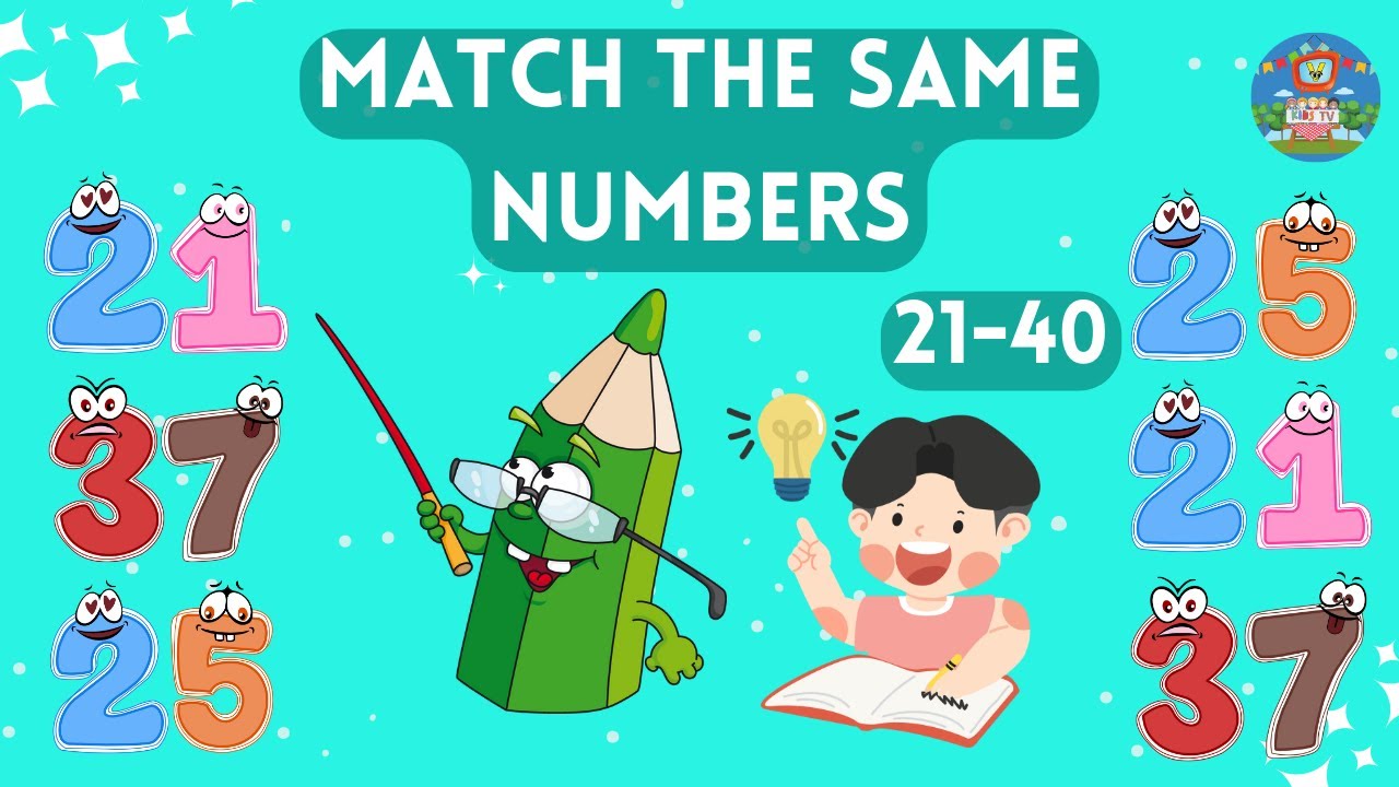 Match the Same Numbers with Pictures | Matching Numbers for ...