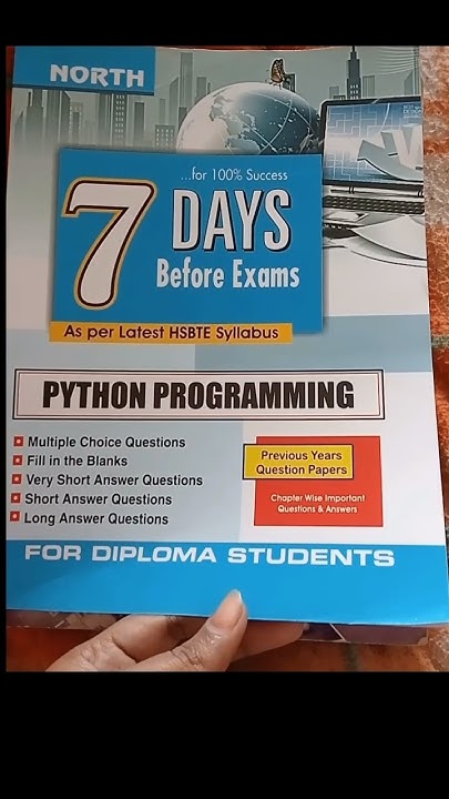 7Days Python book (Diploma 5th sem.) #hsbte #computer #engineering # ...