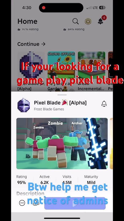 New roblox trending game? #rblx #robloxedit #roblox #pixelblade #smallyoutuber - YouTube