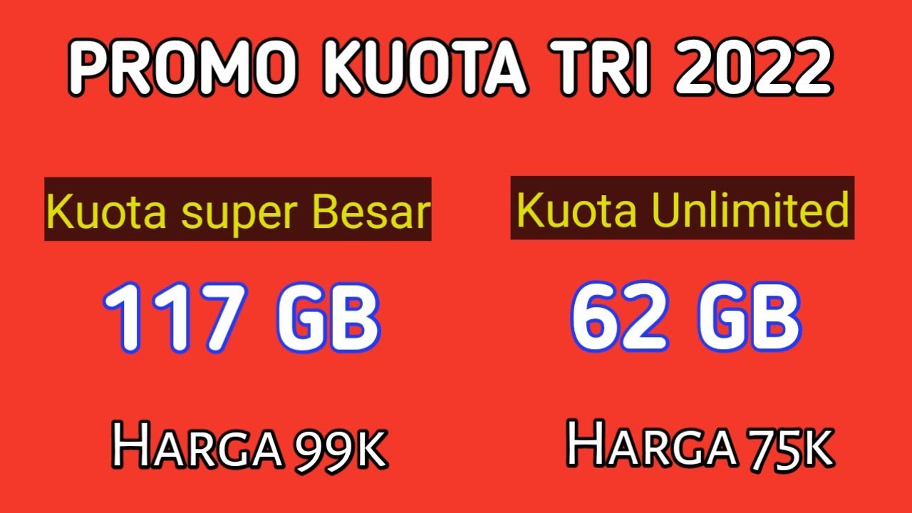 Promo Paket Data Tri Super Besar 117 GB dengan Harga Rp 99.000 # ...