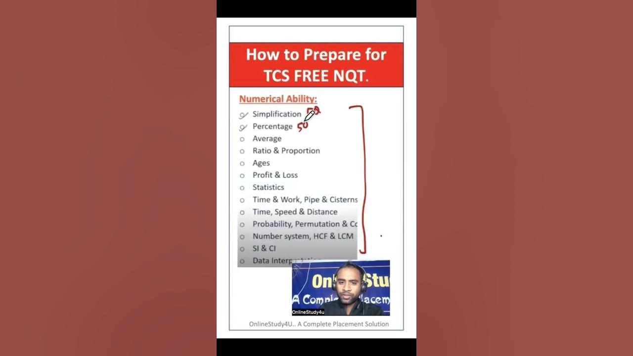 TCS NQT Preparation . TCS Nqt Crash Course @OnlineStudy4u - YouTube