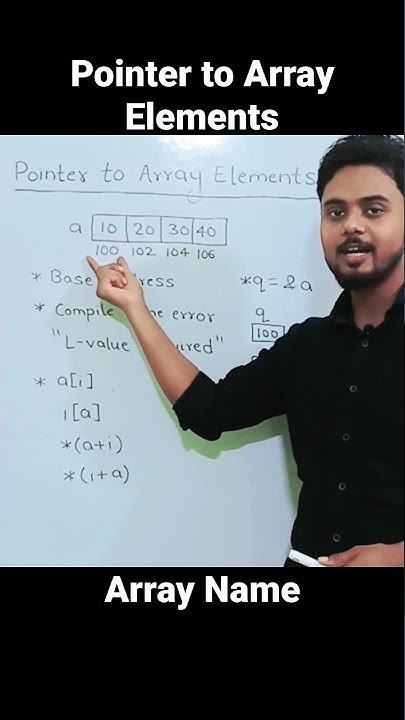 Array Name | Base Address of Array | C Programming - YouTube