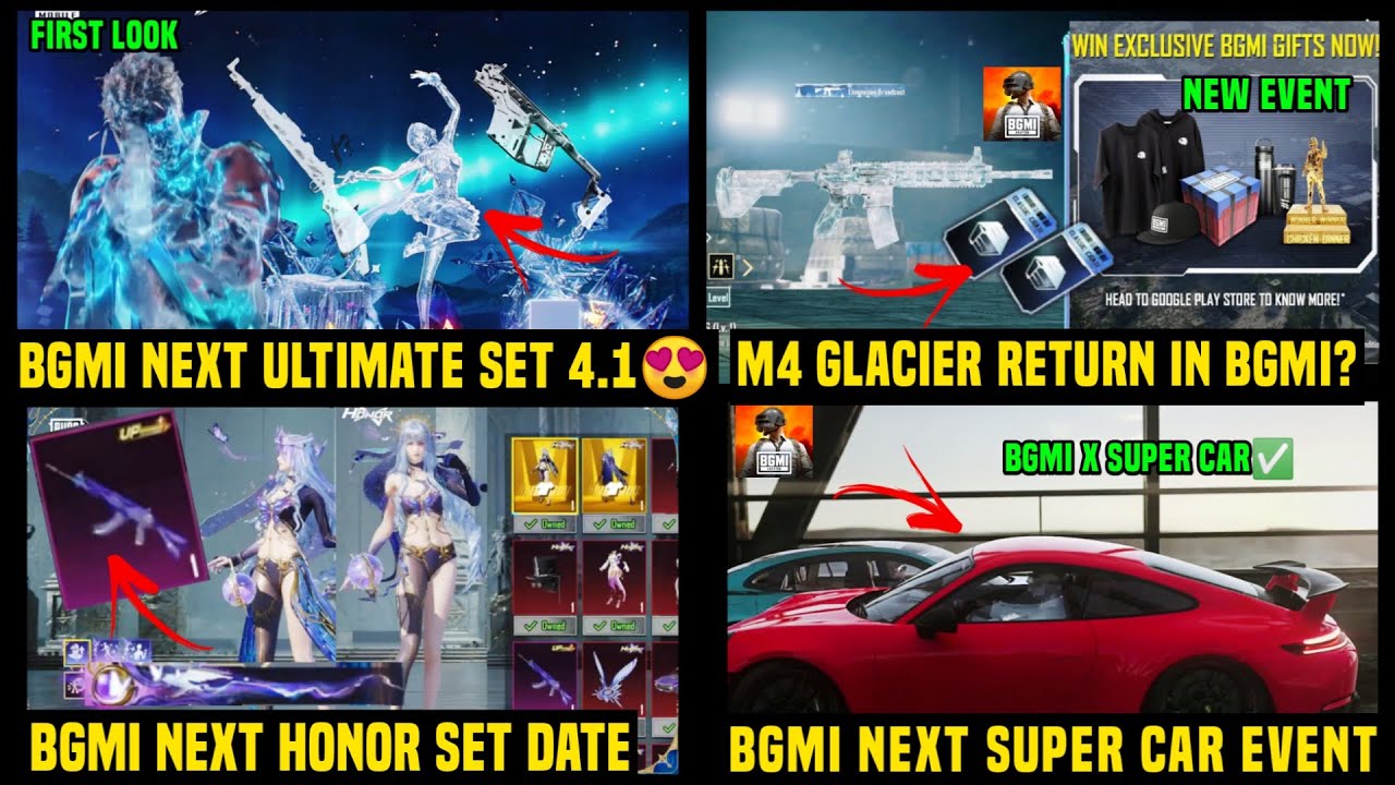BGMI NEXT ULTIMATE SET 4.1 UPDATE🔥 NEXT HONOR SPIN DATE 🔥 NEXT SUPERCAR ...