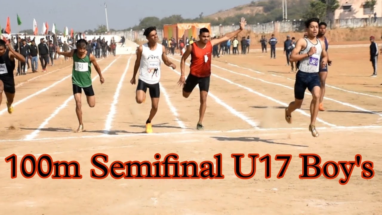 100m Race || 100m Semifinal U17 || Rajasthan School state Athletic ...