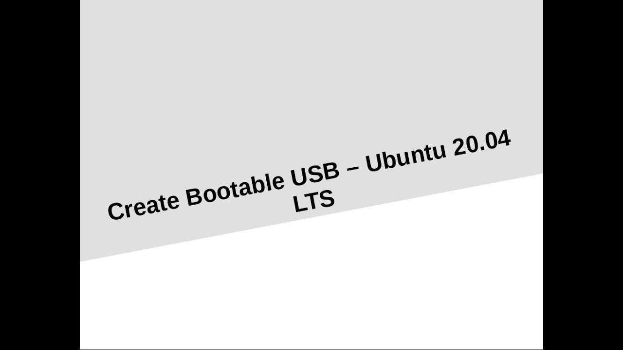Create Bootable USB Ubuntu 20.04 LTS Live USB and Install - Linux - YouTube