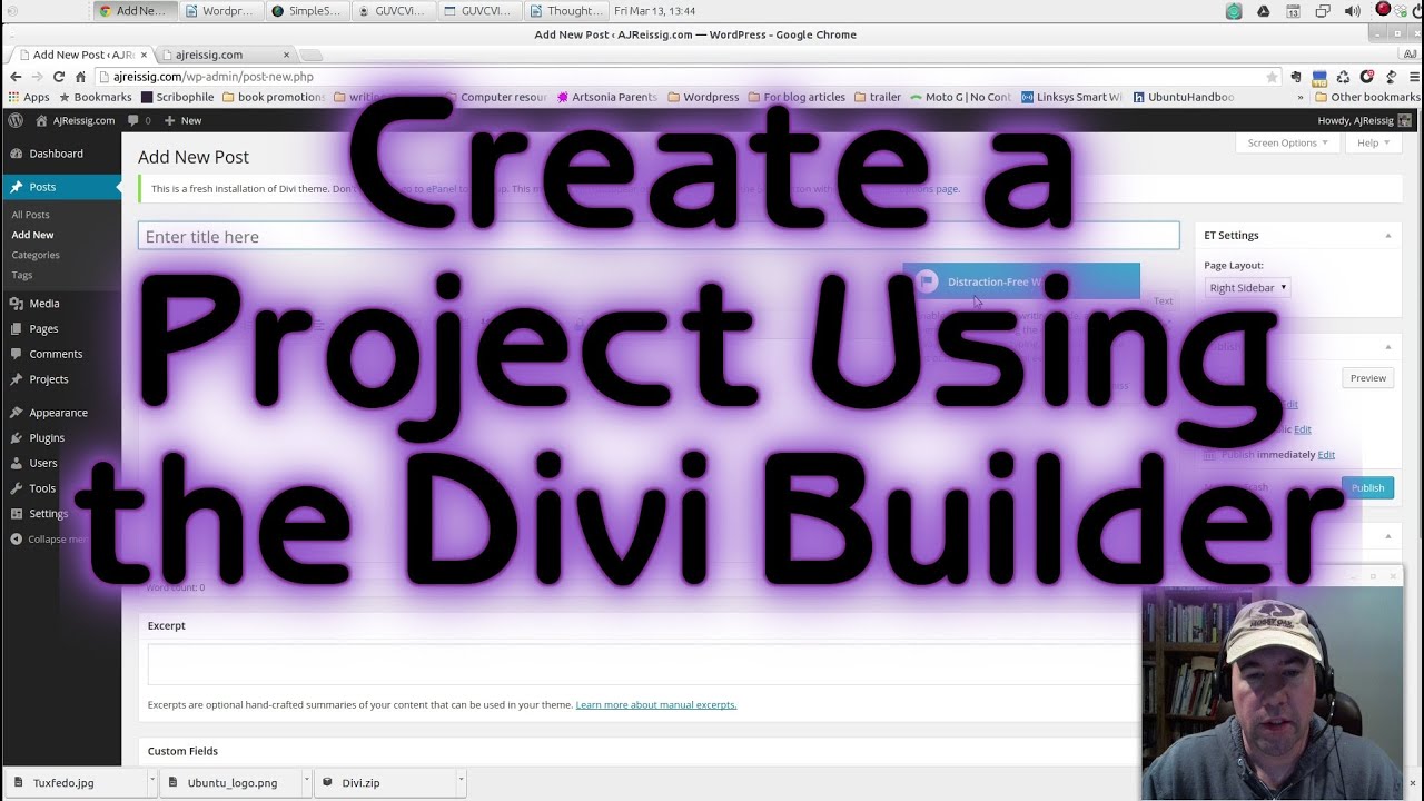 Create a Project using the Divi Builder (Wordpress Tutorial 7) - YouTube
