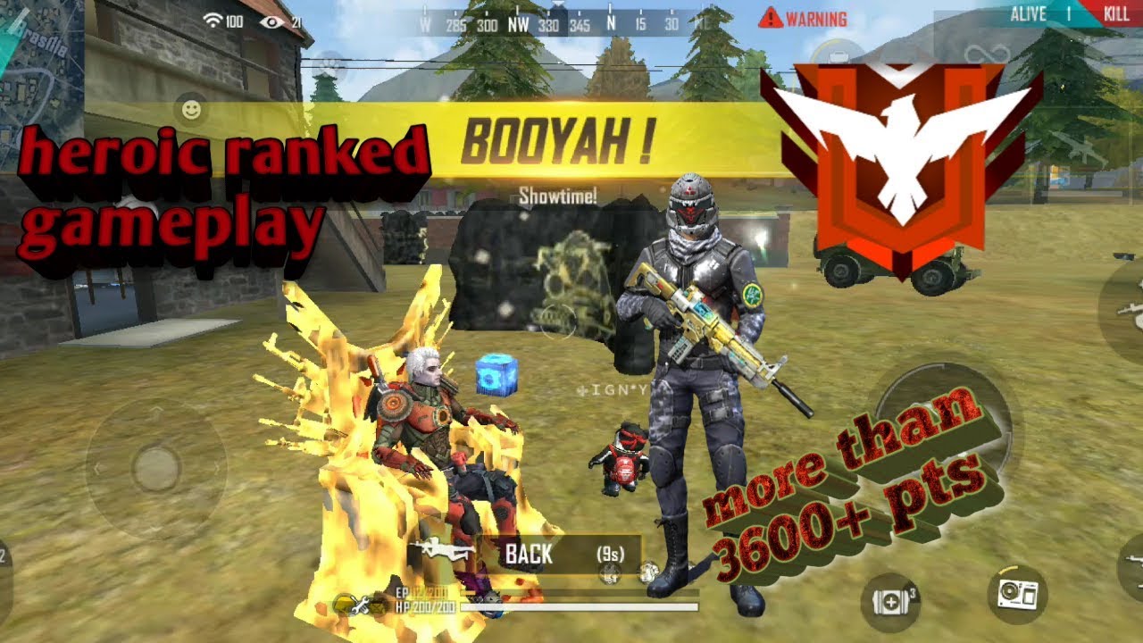 Free fire heroic ranked gameplay||| 3600 plus pts||| Indian gaming hub ...