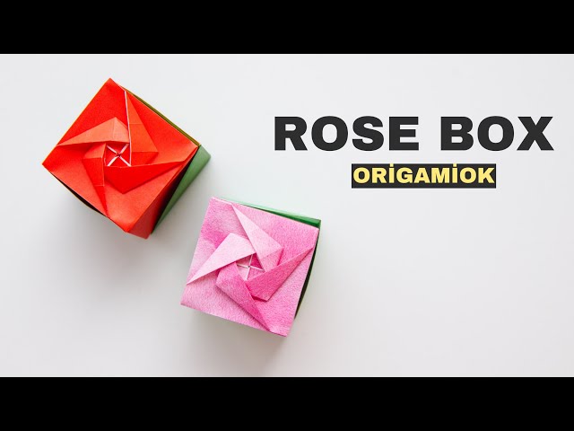 How To Make A Paper Origami Rose Box Origami Magic Rose Cube