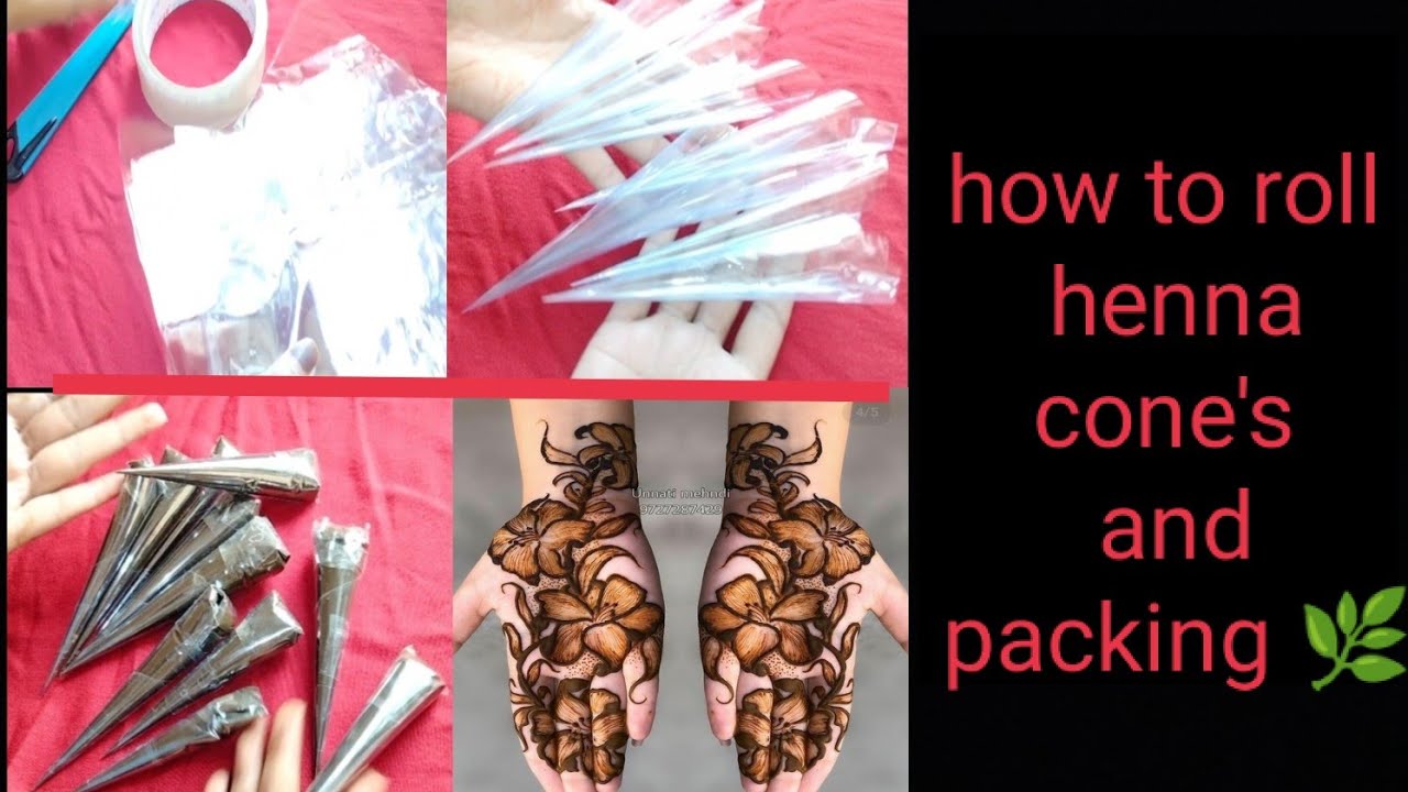 How to roll and pack henna cones 🥰/henna packing/کنس اور پیکنگ کو کیسے ...
