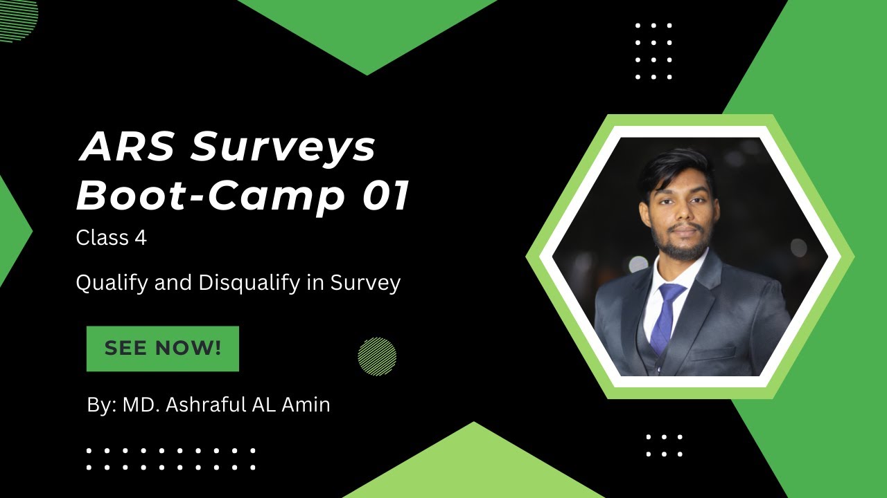 Qualification & Disqualification in Survey | Class 4 | Boot-Camp 01 ...