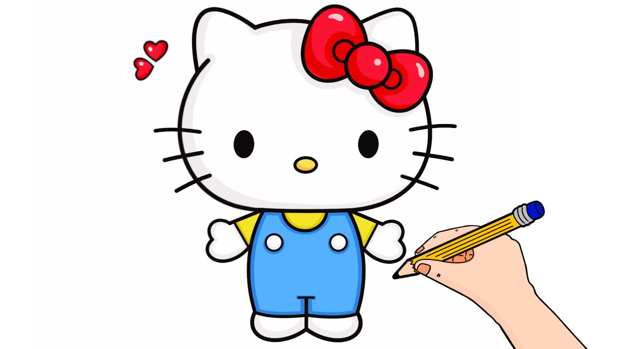How to draw a cute Hello Kitty Easy ️ | Draw Step by Step Cute Hello ...