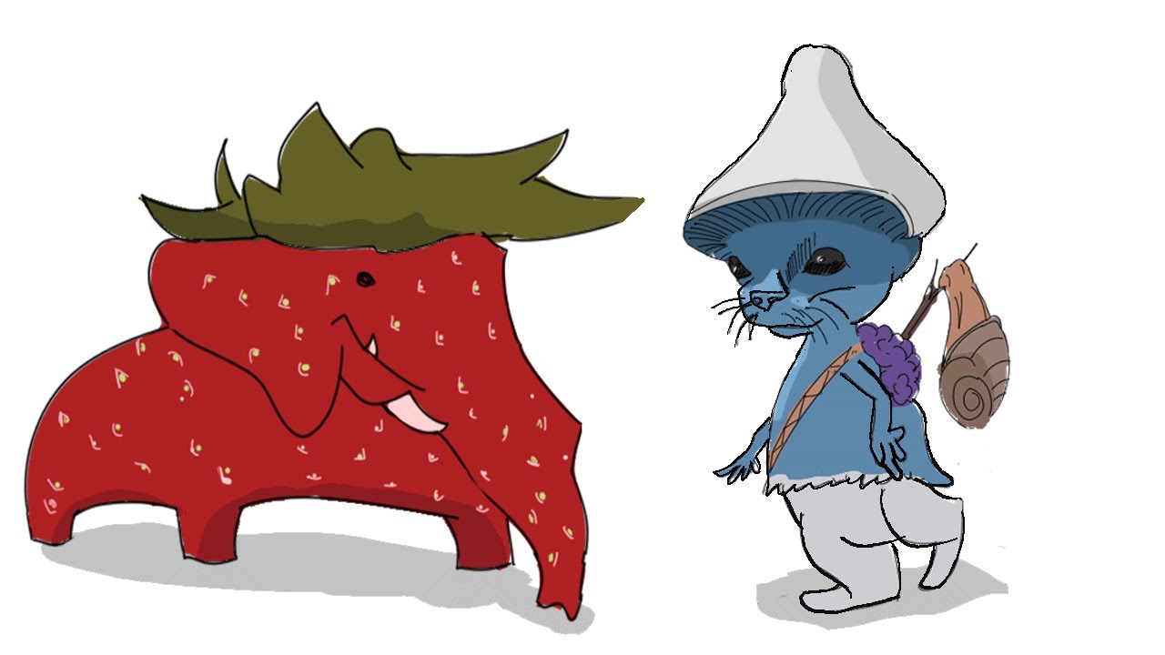 Smurf cat vs Strawberry elephant ( Animated ) - YouTube
