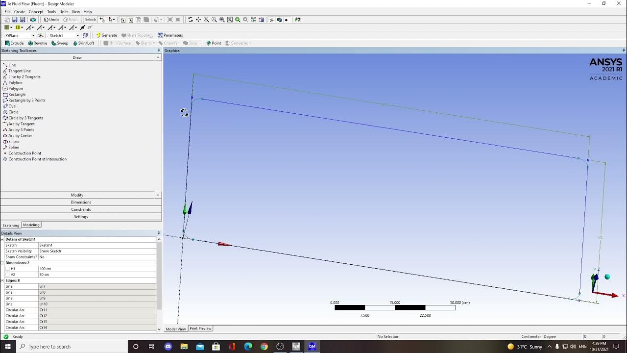 Lecture 1&2: 2D Sketching and Surface on Design Modeler - YouTube