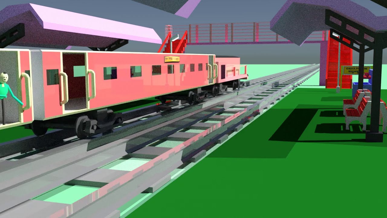 Train Animation in blender || Low Poly Indian Train Animation Using ...
