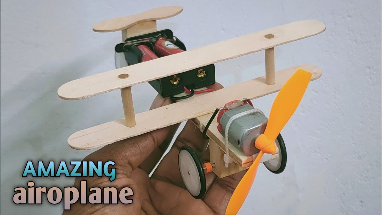 Amazing Airplane making with Dc motor|Science Project|DIY - YouTube