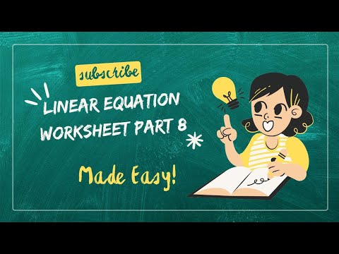 Linear Equations Class 8 Worksheet | Part 8 | Word problems | Solve ...