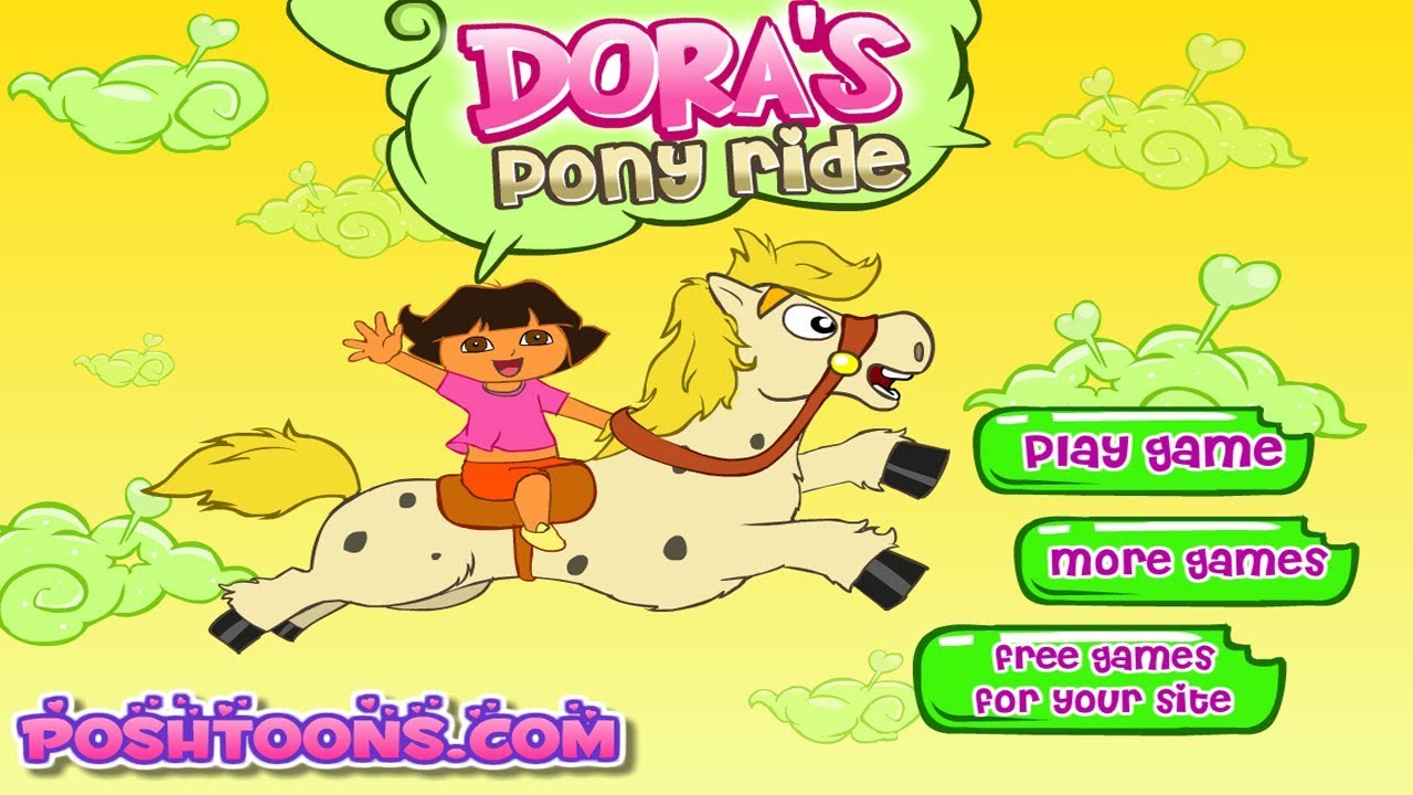 Dora pony ride, Dora games, Dora explore, Cartoon Games for Kid TV ...