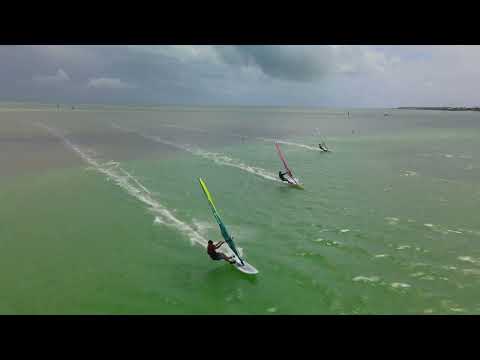 Windsurfing Islamorada flats in the Florida Keys! 4K - YouTube