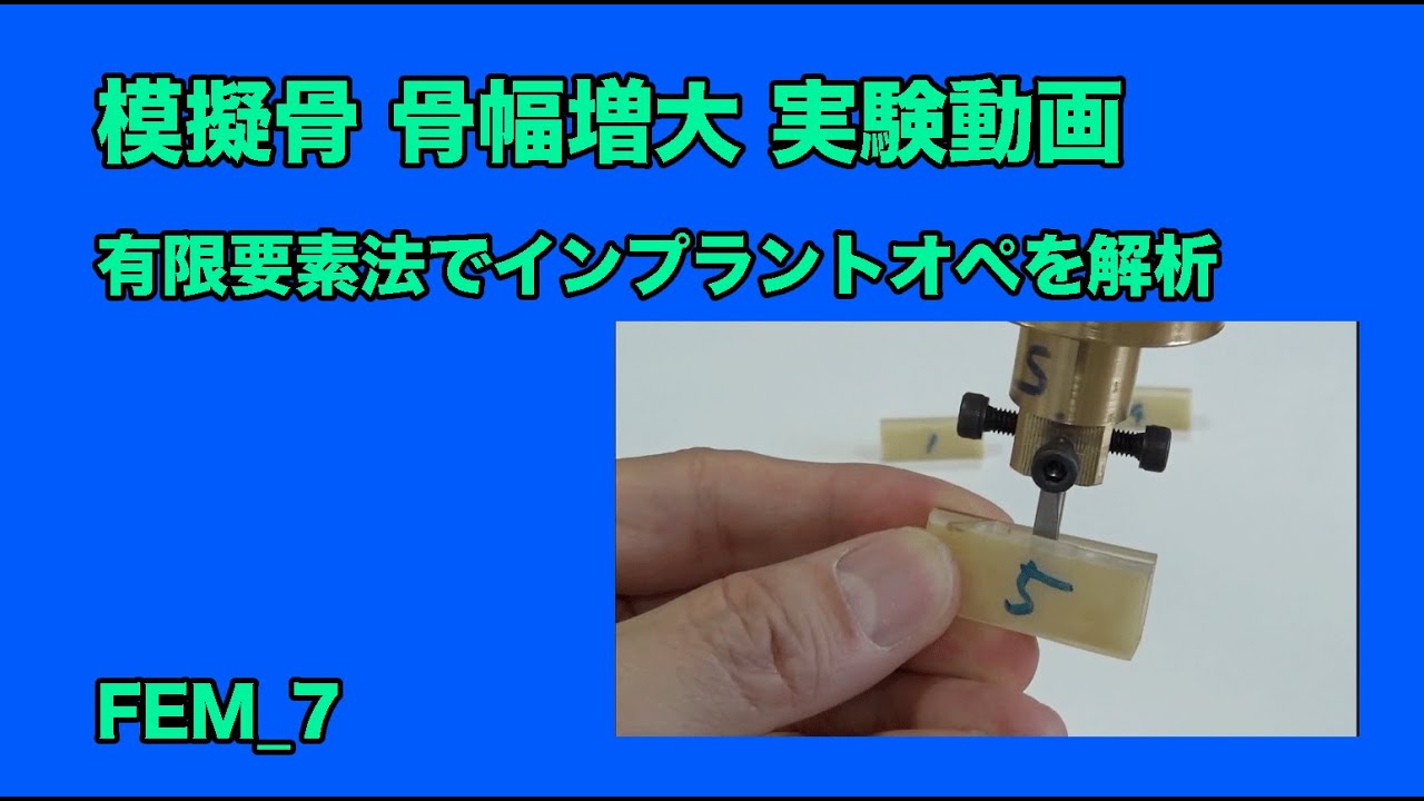 FEM7_実験報告：模擬骨で骨増大のシミュレーション - YouTube
