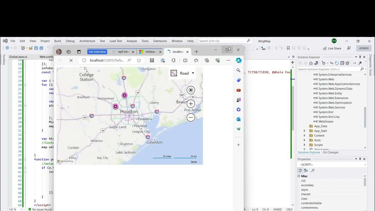 Add Multiple Pushpins With Info In Bing Maps Using Array - YouTube