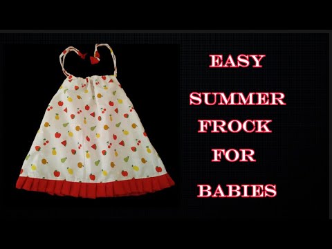 Easy Summer Baby Frock Cutting and Stitching | Baby Frock cutting and ...