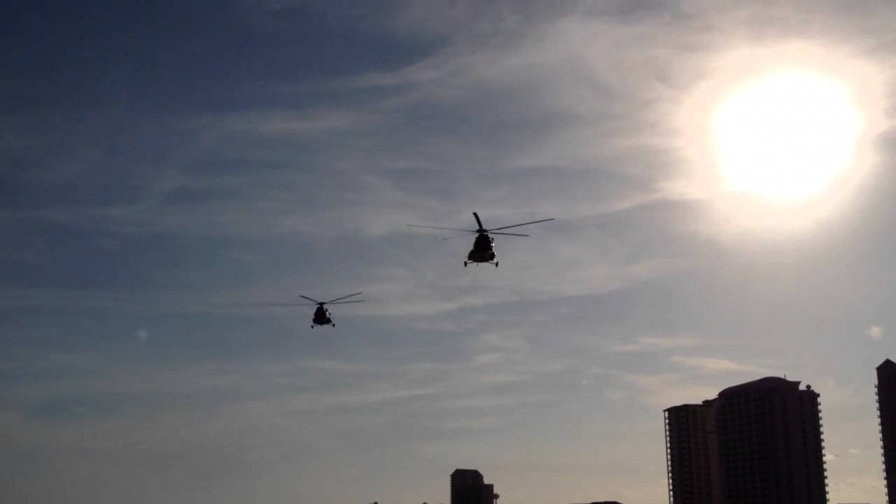 Helicopter Flyover at pier in Destin FL - YouTube