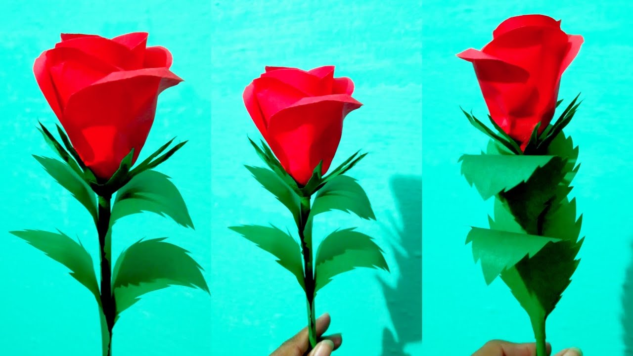 Rose Flowers Leaf Making💡Gulab Ke Phool ki Pattiyan Banana 🌿 #leaf # ...