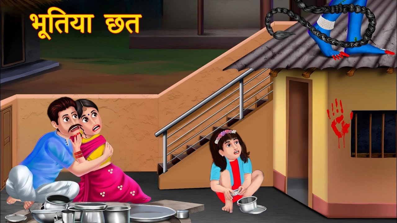 भूतिया छत | Haunted House | Horror Cartoon | Bhootiya Kahani | Hindi ...