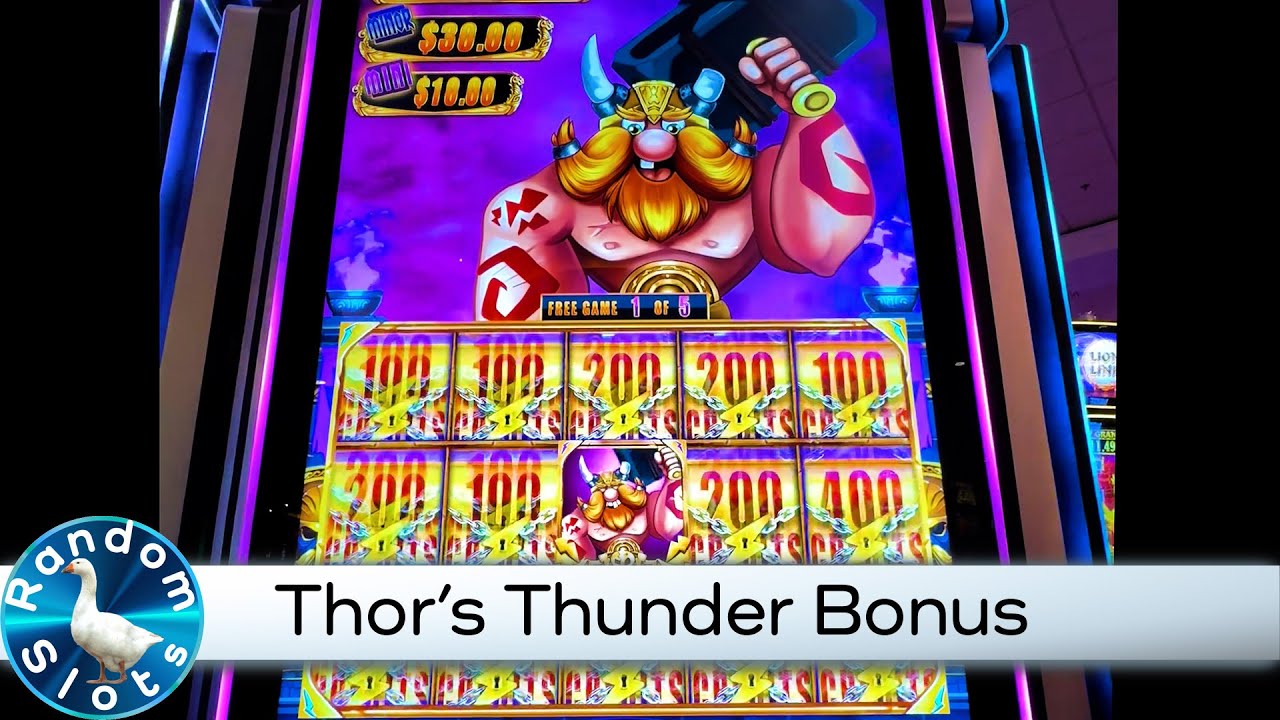 Thor's Thunder Slot Machine Bonus - YouTube
