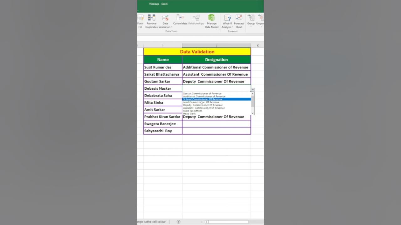 Data Validation in Excel - YouTube