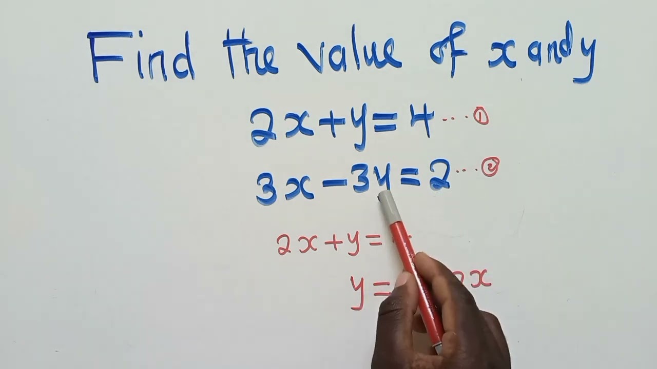 Find The Value Of X And Y YouTube Find The Value Of X And Y YouTube