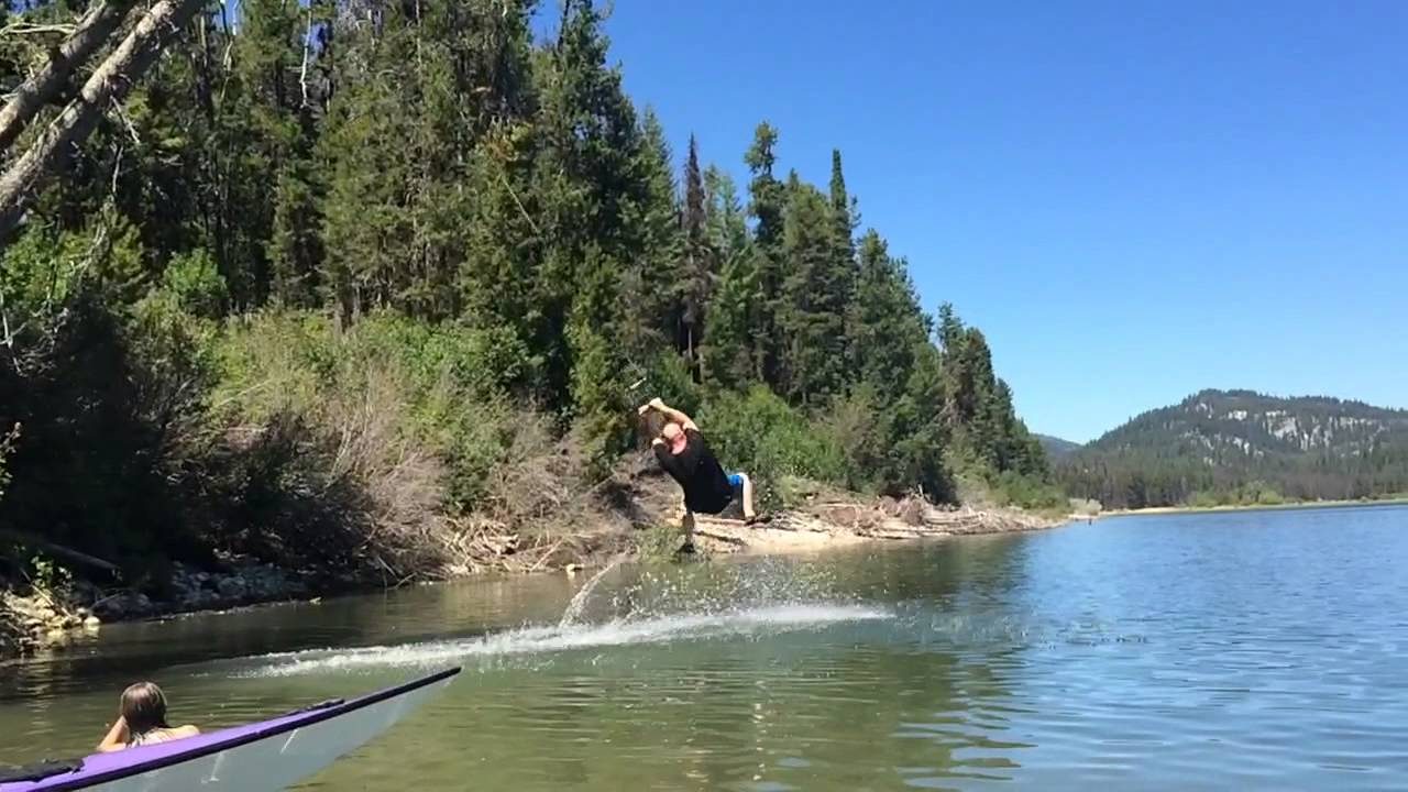 Deadwood camping trip rope swing 60 Mark - YouTube