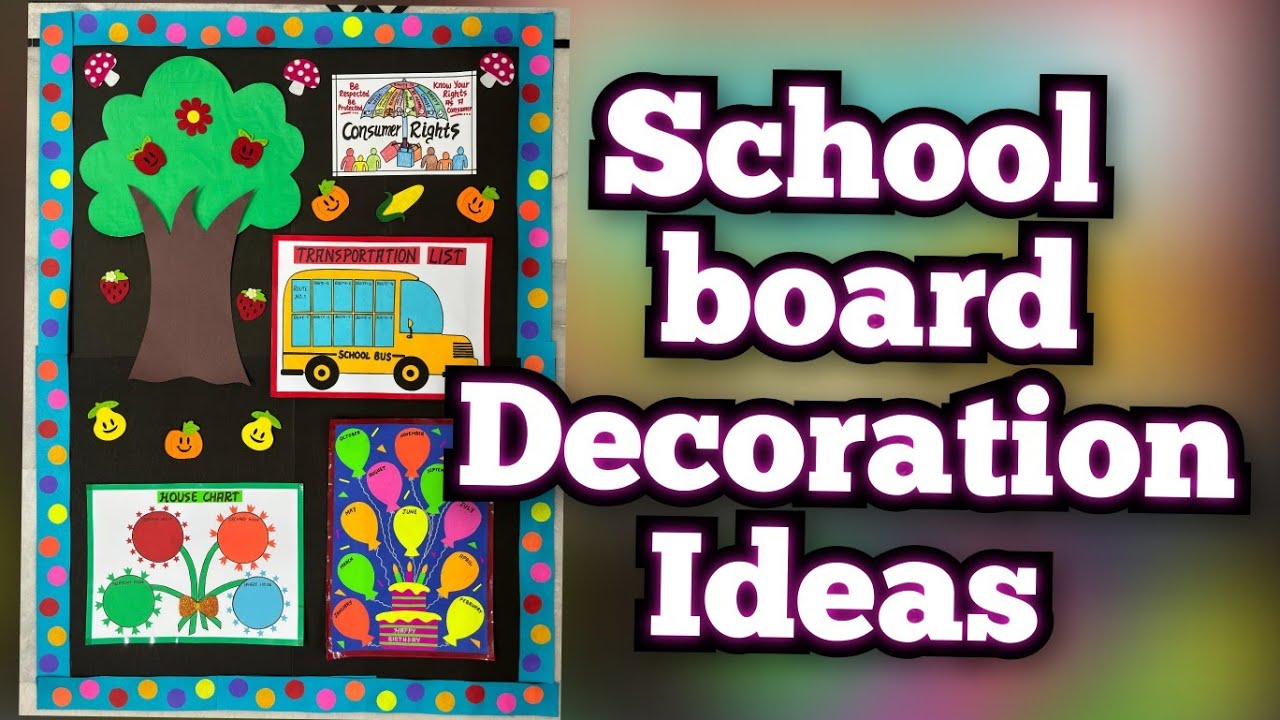 School board decoration ideas /Chart making ideas for Bulletin board ...