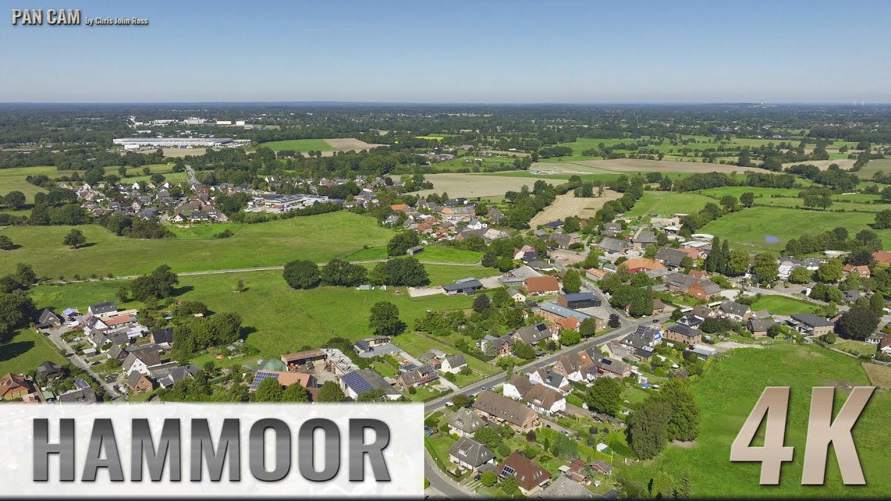 Hammoor, Schleswig-Holstein, Germany: Aerial Pan - Luftpanorama - 4K ...