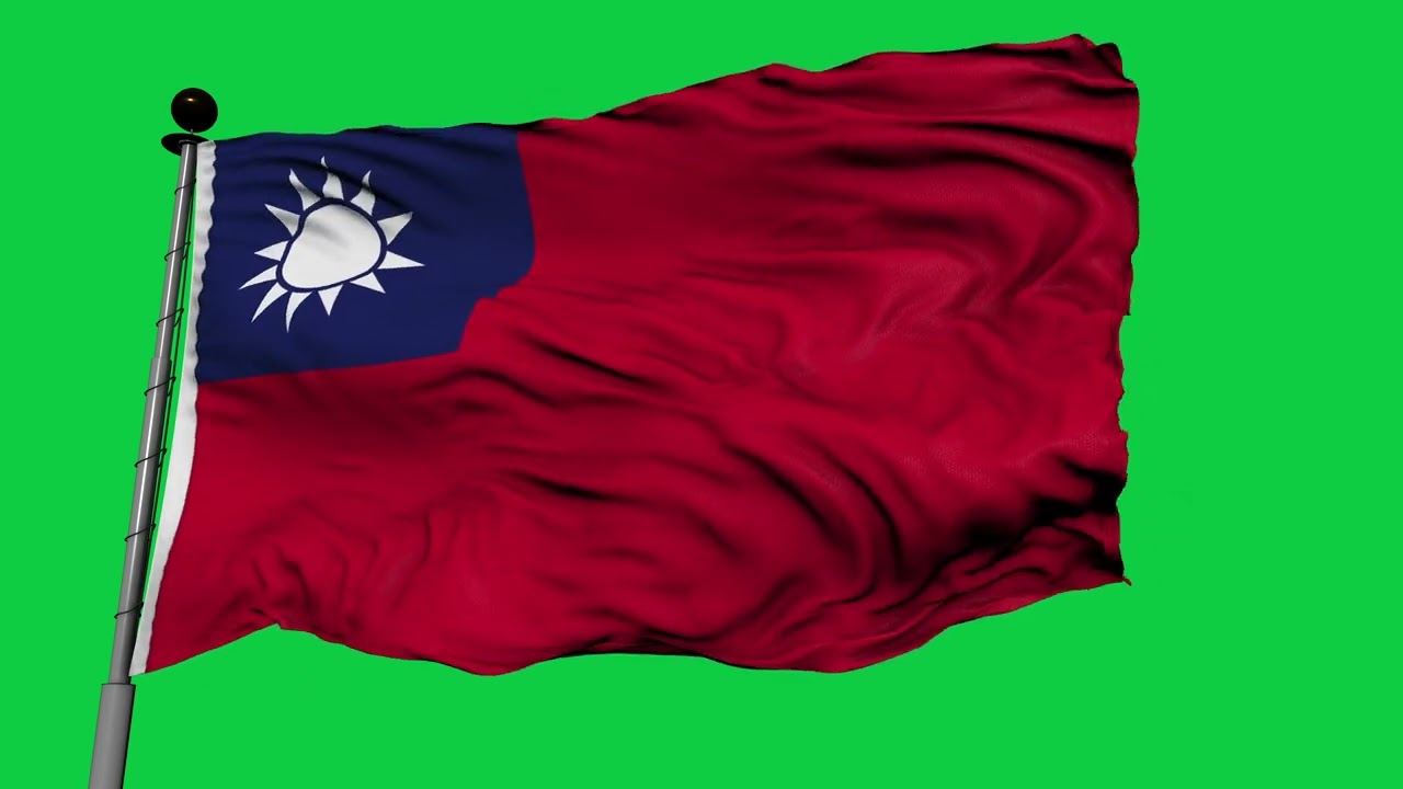 🚩Taiwan Flag Waving| GREEN SCREEN & CHROMA MATTE🚩 - YouTube