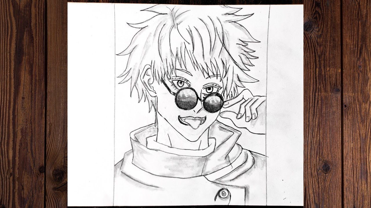 How to draw gojo satoru from jujutsu kaisen | step by step tutorial ...