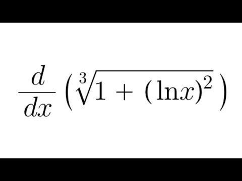 Derivative Practice #68: derivative of cube root of (1 + (lnx)^2) - YouTube