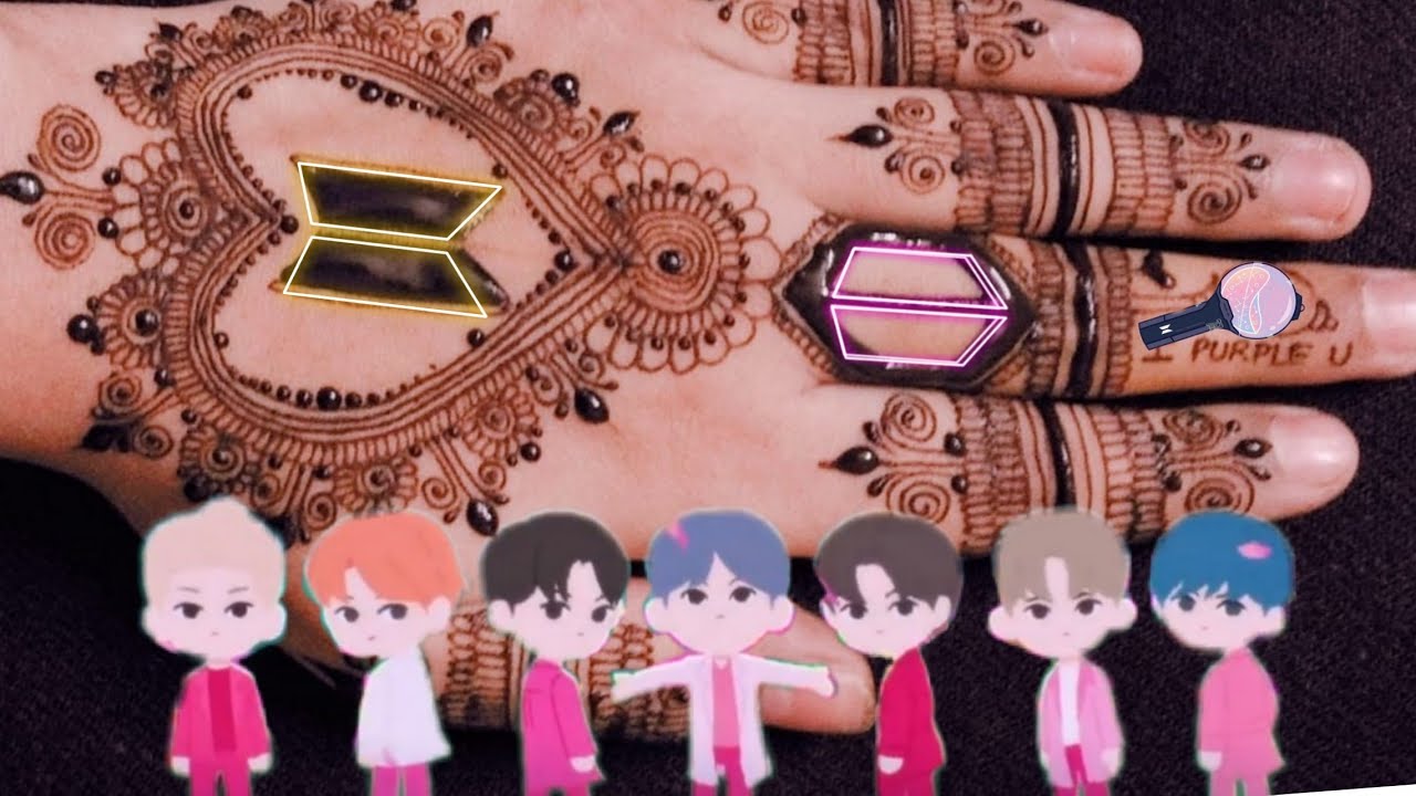 BTS Mehndi Design|BTS army Mehndi Design |Mehndi Design|BTS tattoo|bts ...