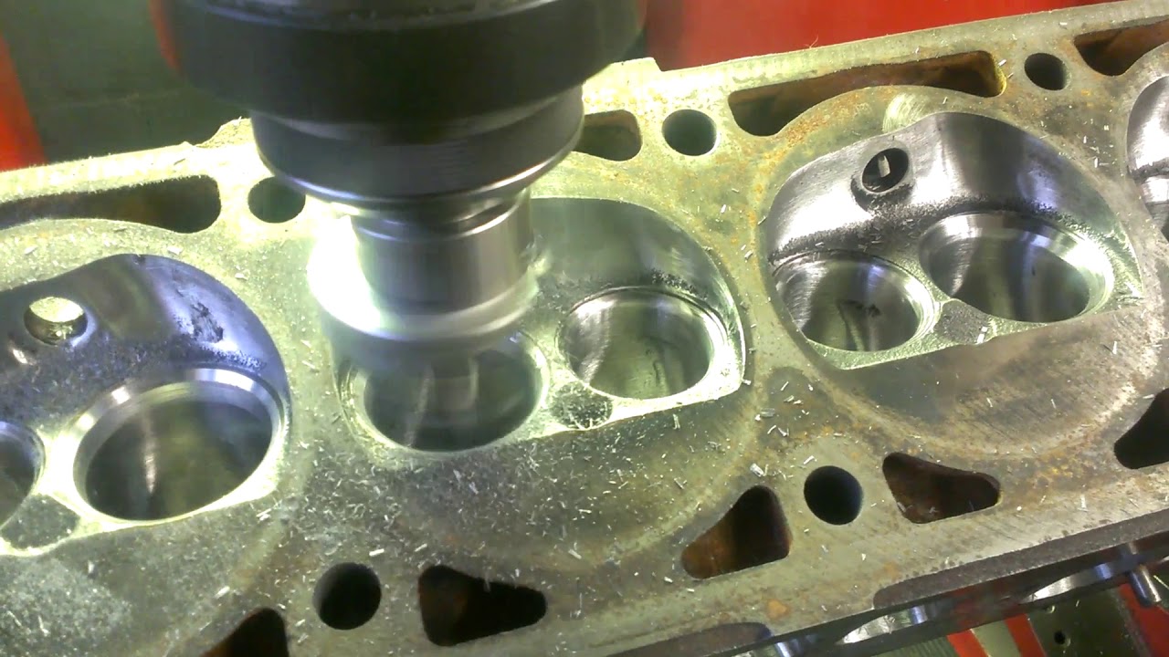 Opel 2.2Liter CIH Ventilsitz Bearbeitung Serdi TechnoCam - YouTube