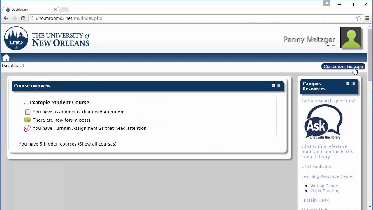 UNO Moodle Student Support - Why Don't I See My Courses?!? (The Course ...