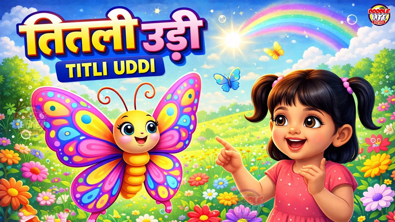 Titli Udi Bus Me Chadhi - तितली उड़ी | Hindi Rhymes For Childrens ...