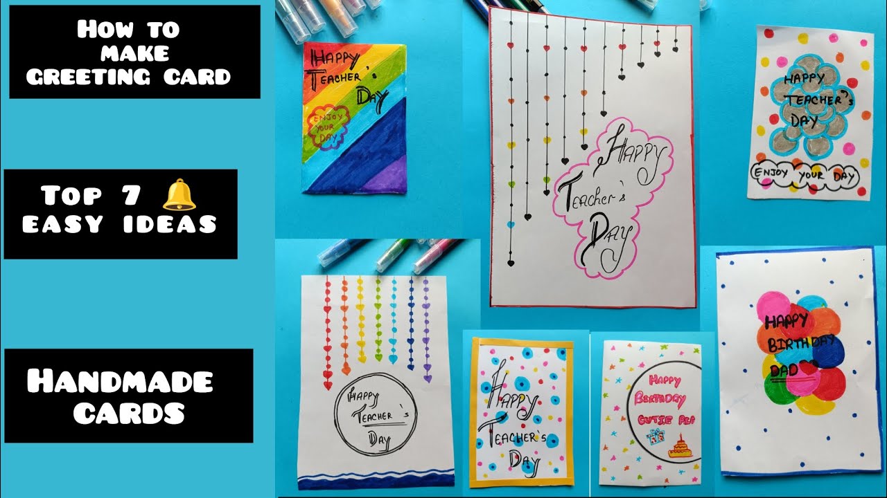 Top 7💡easy greeting card ideas😱 / handmade card / DIY ideas/ 7 cards in ...