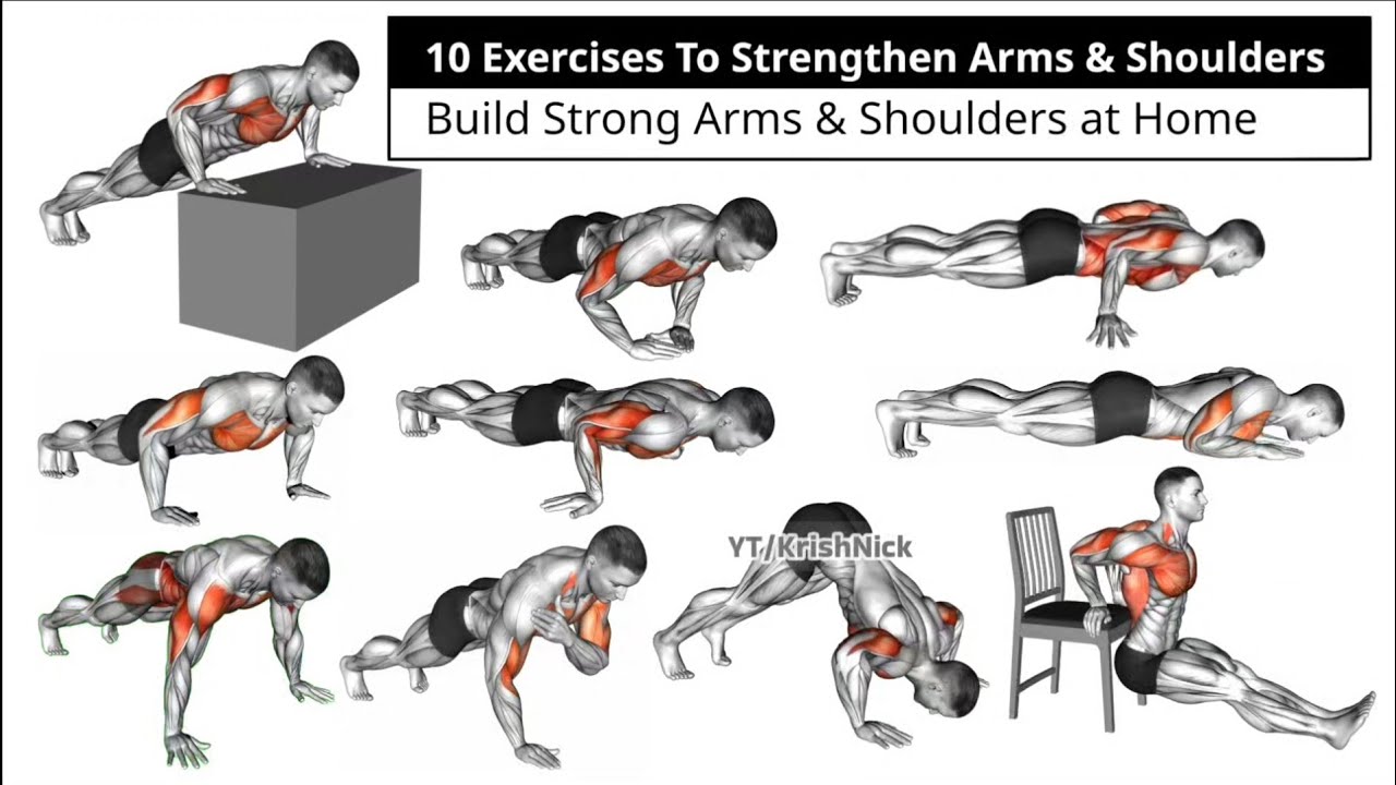 10 Exercises To Strengthen Arms & Shoulders | Build Strong Arms ...