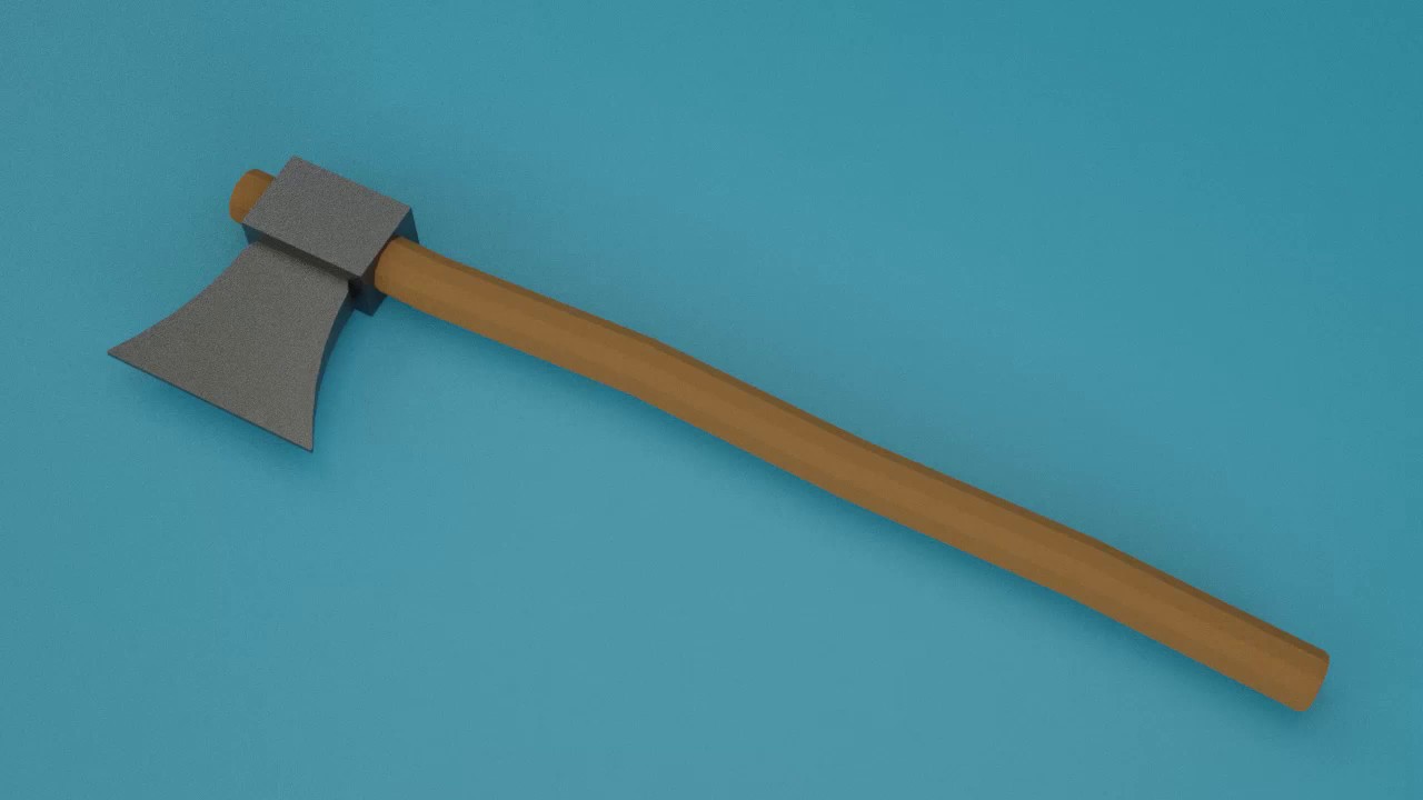 Creating Simple Axe 3D Modelling in Blender - YouTube