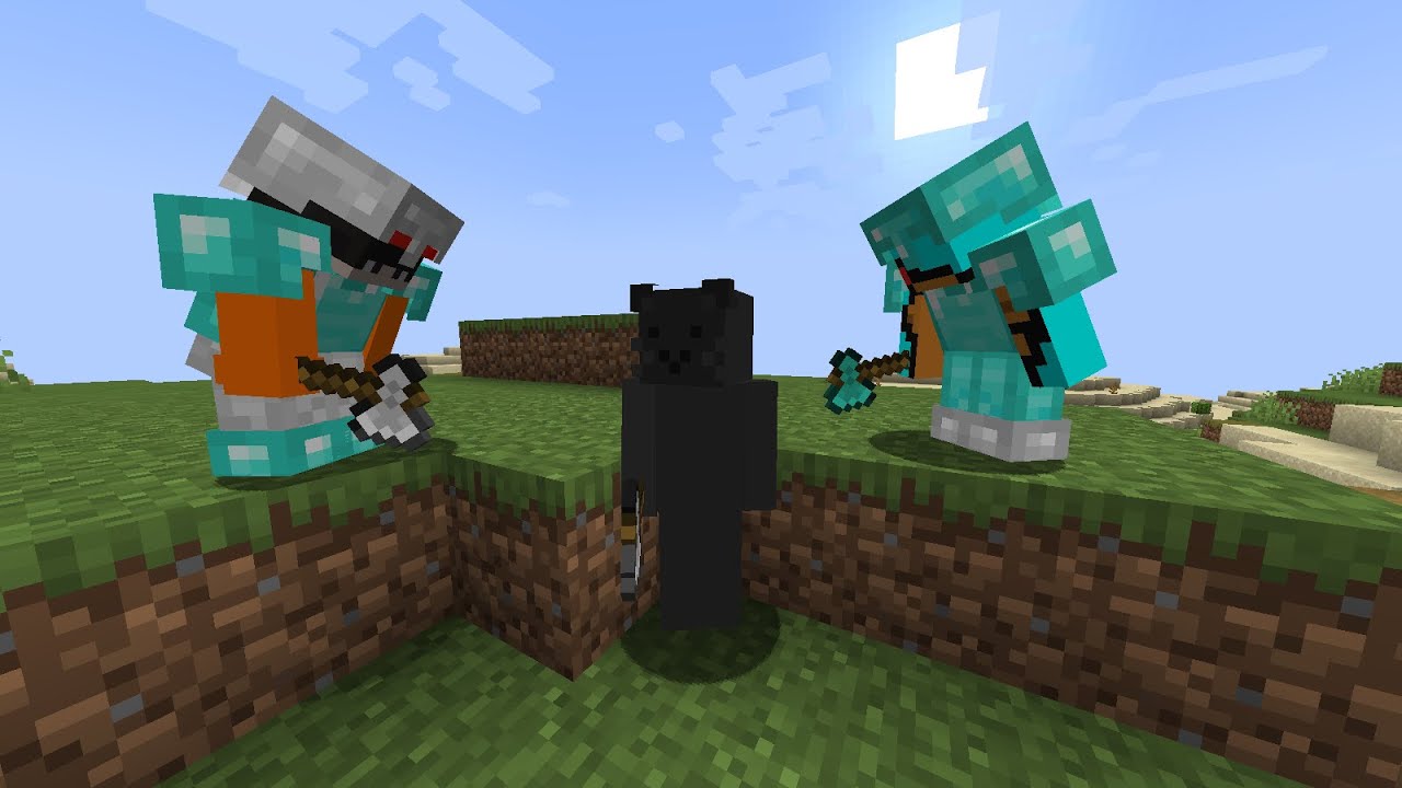 Minecraft Speedrunner VS 2 Hunters - YouTube