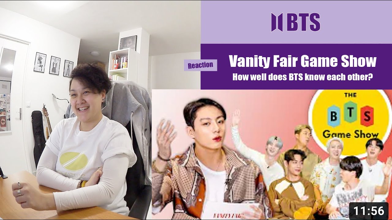 BTS - Vanity Fair Game show - Reaction - YouTube