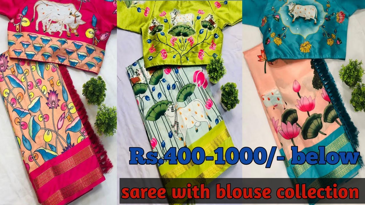 new collection fancy model sarees fashion sarees Rs.300-1000/- below 🥰👌 ...